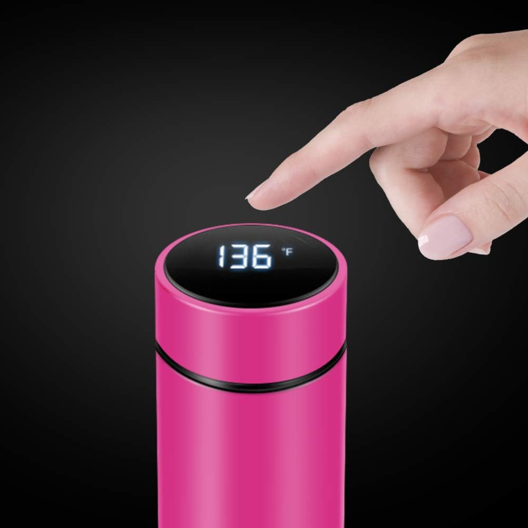Thermal Flask | Digital Thermometer Slim Sustainable Stylish Insulating ...